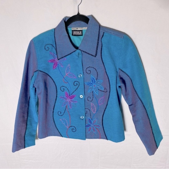 YakMagik | Jackets & Coats | Vintage Yakmagik Blue Purple Yak Yarn ...